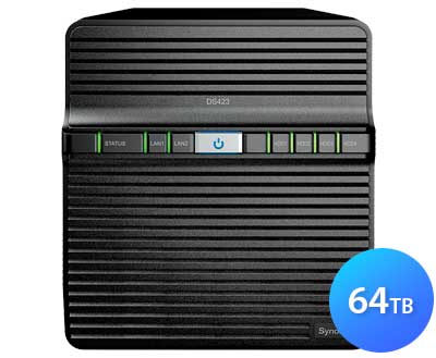 Synology DS423 64TB DiskStation - Storage NAS 4 Bay SATA