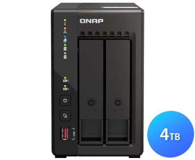 Qnap TS-253E 4TB - Storage NAS 2 Baias p/ HDD SATA