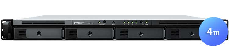 Synology RS822RP+ 4TB RackStation - Storage NAS 4 Bay SATA