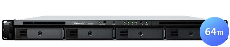 Synology RS822RP+ 64TB RackStation - Storage NAS 4 Bay SATA