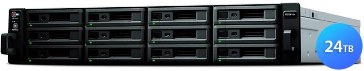 RS2418+ 24TB Synology, 12-bay NAS Storage Rackstation