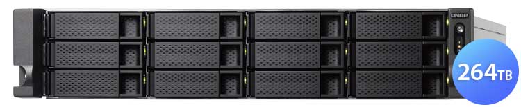TS-1277XU-RP 264TB Qnap - Storage NAS 12 Baias p/ HDD SATA