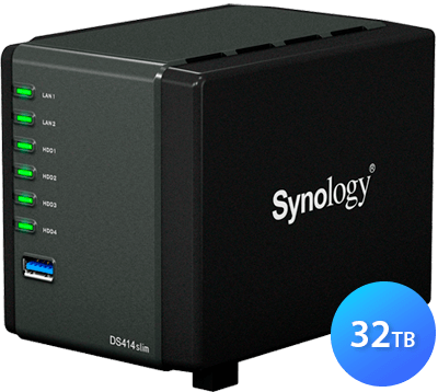 DS414SLIM 32TB - Storage NAS 4 baias