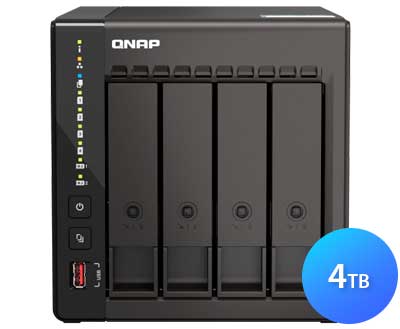 Qnap TS-453E 4TB - Storage NAS 4 Baias p/ HDD SATA