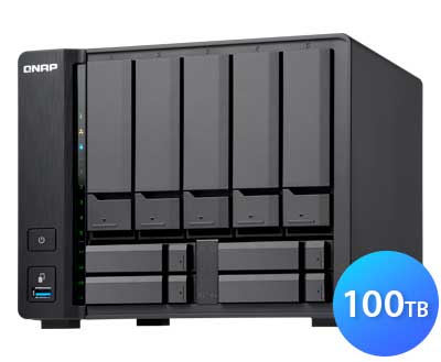 TS-932X 100TB Qnap - Storage NAS 5 baias SSD HDD SATA