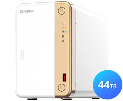 Qnap TS-262 44TB - Storage NAS 2 Bay p/ HDD SATA/SSD