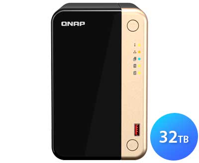 Qnap TS-264 32TB - Storage NAS 2 Bay p/ HDD SATA