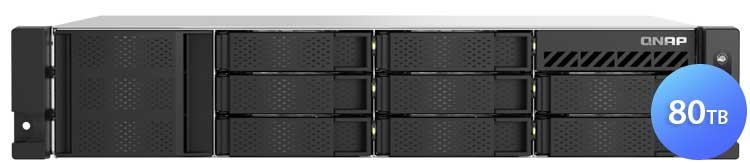 Qnap TS-855eU 80TB - Storage NAS 8 Bay p/ HDD SATA/SSD