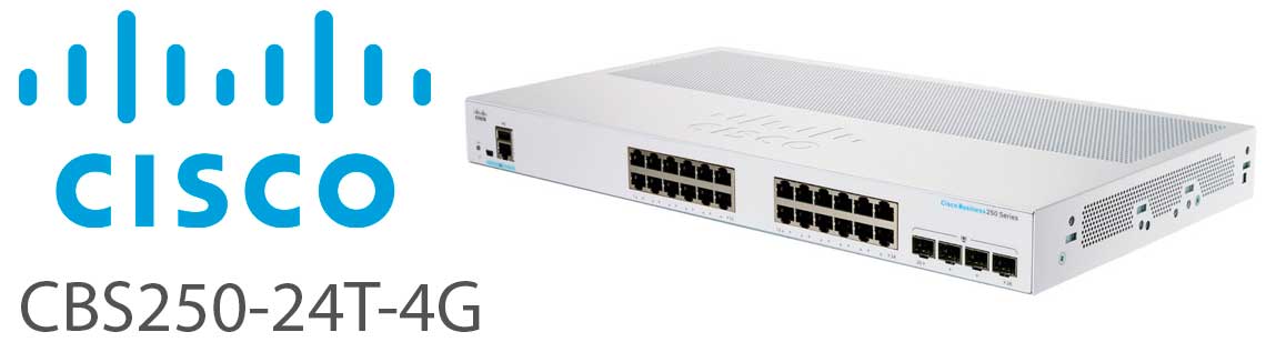 CBS250-24T-4G Cisco - Switch 24 portas gigabit e 4 SFP