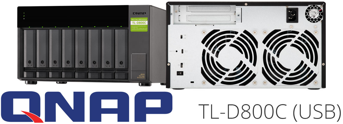 TL-D800C 16TB Qnap - Direct Storage e Expansão JBOD SATA