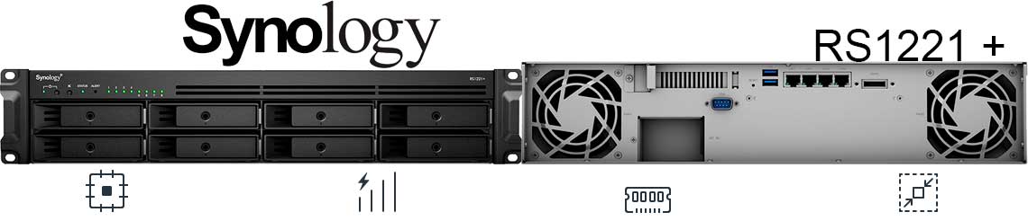 RS1221+ Synology Rackstation - Storage NAS 8 Baias SATA
