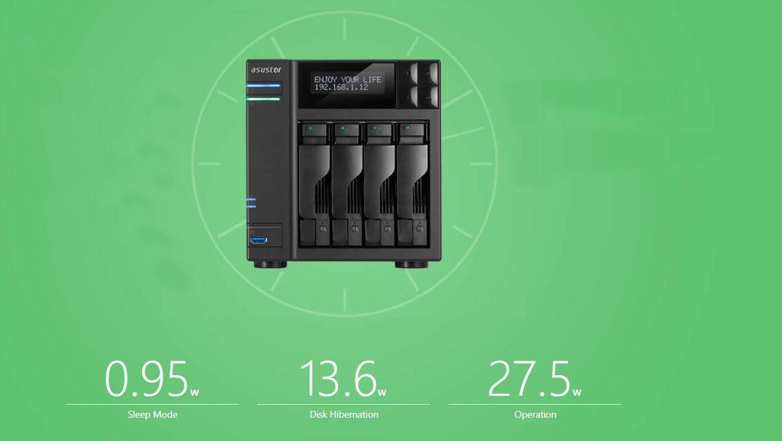 AS6404T 8TB Asustor - Storage Server NAS 4 HDD SATA