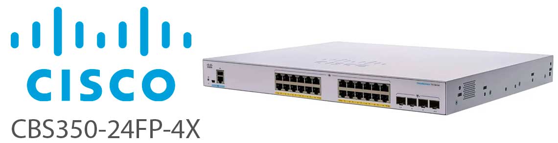 CBS350-24FP-4X Cisco Business Switch PoE 24p LAN Gigabit