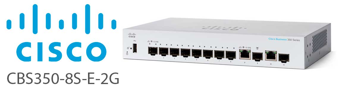 CBS350-8S-E-2G Cisco Business Switch 8 portas SFP Gigabit
