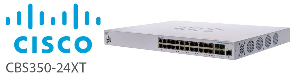 CBS350-24XT - Cisco Switch Business 24 portas LAN e 4 Uplink